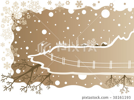 Winter (line illustration) - Stock Illustration [38161193] - PIXTA