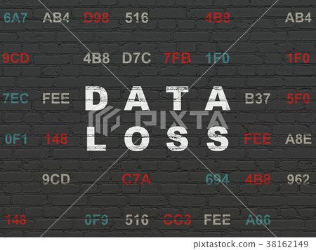 Data concept: Data Loss on wall background - Stock Illustration ...