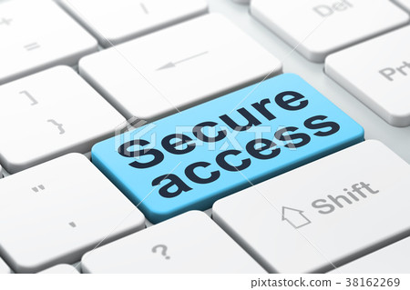 Safety concept: Secure Access on computer keyboard - Stock Illustration ...