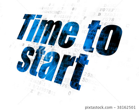 Time concept: Time to Start on Digital background - Stock Illustration ...