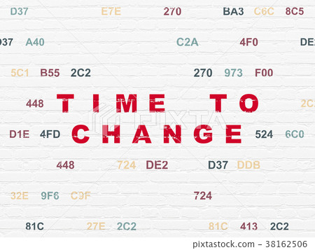Time concept: Time to Change on wall background - Stock Illustration ...