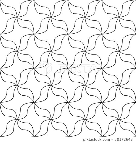 Floral petals seamless geometry pattern - Stock Illustration [38172642 ...