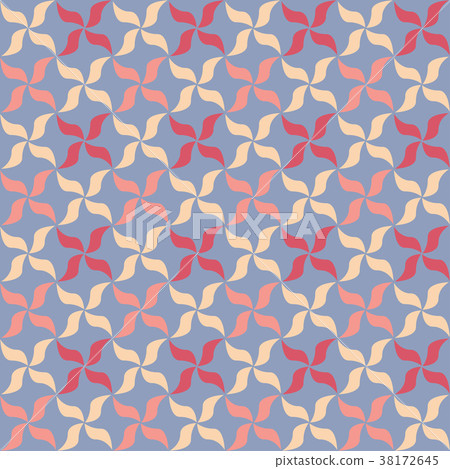 Floral petals seamless geometry pattern - Stock Illustration [38172645 ...