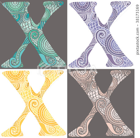 Illustrated letter X - Stock Illustration [38173169] - PIXTA