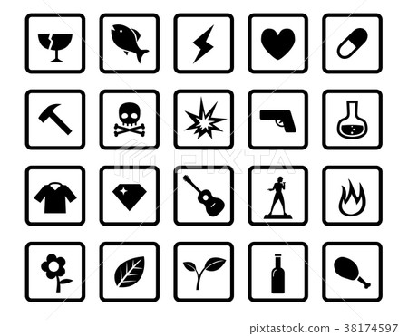 Type of product icons in simple style, vector - Stock Illustration ...