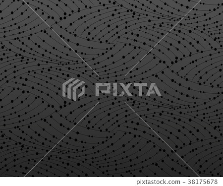 The geometric pattern with wavy lines, points. - Stock Illustration ...