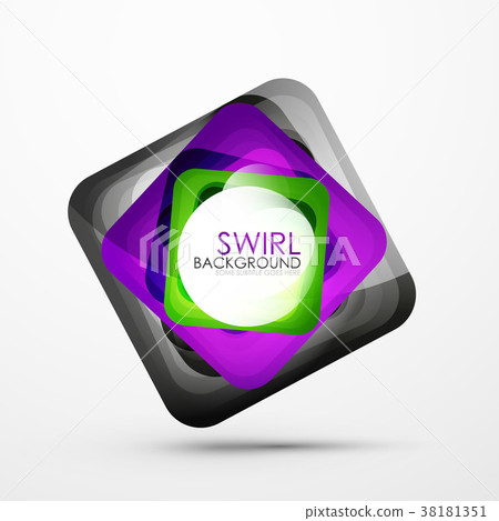 Square swirl abstract banner - Stock Illustration [38181351] - PIXTA