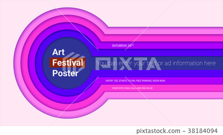 Art festival poster design with multi layers-插圖素材 [38184094] - PIXTA圖庫