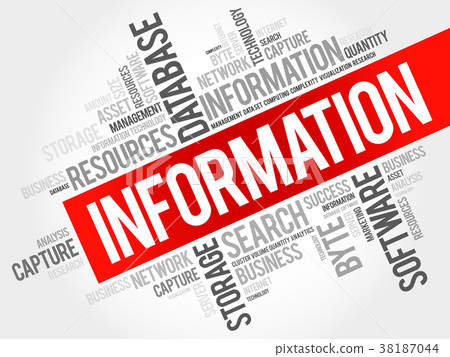 Information word cloud collage - Stock Illustration [38187044] - PIXTA