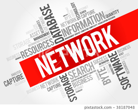 Network word cloud collage - Stock Illustration [38187048] - PIXTA