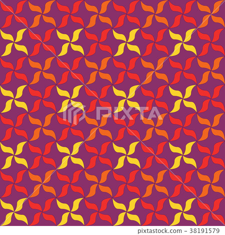 Floral petals seamless geometry pattern - Stock Illustration [38191579 ...