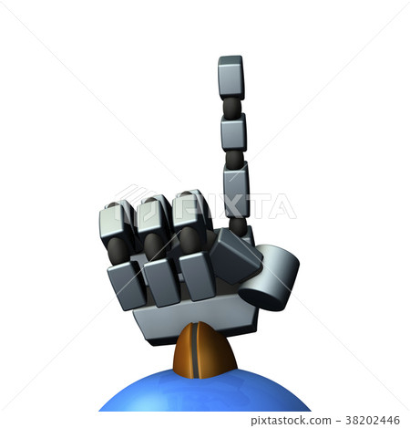 Robot hand pointing up - Stock Illustration [38202446] - PIXTA