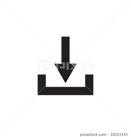 Download icon vector, Flat style graphic design-插圖素材 [38203345] - PIXTA圖庫