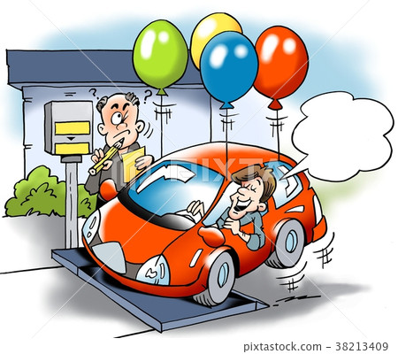 Cartoon illustration of a car owner - Stock Illustration [38213409] - PIXTA