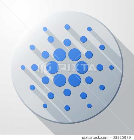 Flat icon of Cardano cryptocurrency sign. - Stock Illustration ...