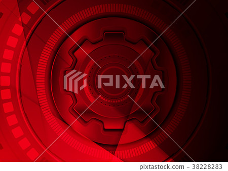 Dark red tech futuristic abstract background - Stock Illustration ...