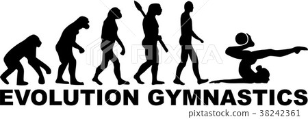 Evolution gymnastics woman with ball - Stock Illustration [38242361 ...