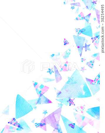 Watercolor triangle collage background material - Stock Illustration ...