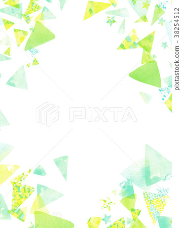 Watercolor triangle collage background material - Stock Illustration ...