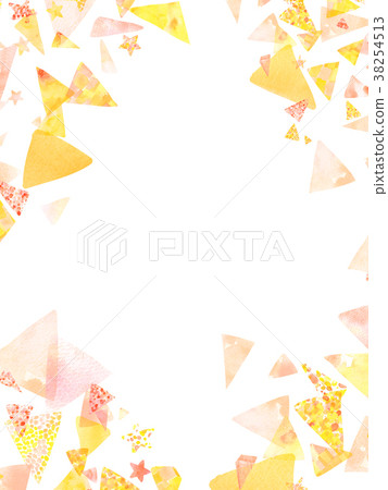 Watercolor triangle collage background material - Stock Illustration ...