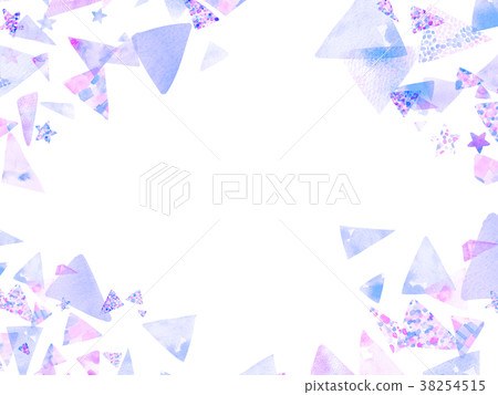 Watercolor triangle collage background material - Stock Illustration ...