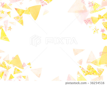 Watercolor triangle collage background material - Stock Illustration ...