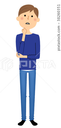 Young man dad think - Stock Illustration [38260351] - PIXTA