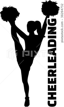 Cheerleader with word cheerleading - Stock Illustration [38264732] - PIXTA