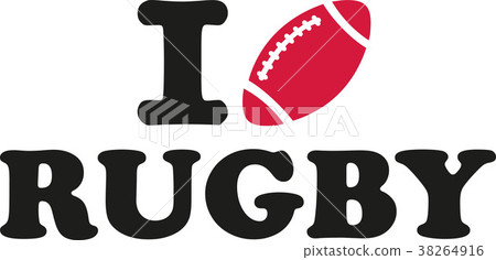I love Rugby ball - Stock Illustration [38264916] - PIXTA