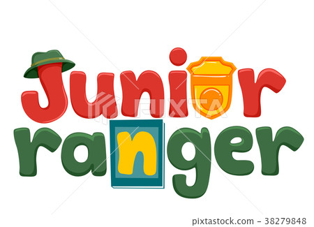 Junior Ranger Lettering Illustration - Stock Illustration [38279848 ...