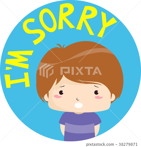 Kid Boy Toddler Sorry Illustration - Stock Illustration [38279871] - PIXTA