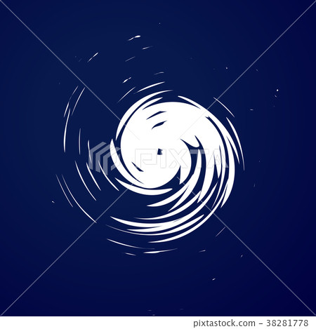 Huge hurricane, tornado, typhoon, white swirl - Stock Illustration ...