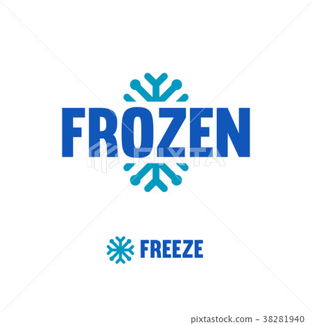 Frozen, freeze logo. Abstract vector snowflake - Stock Illustration ...