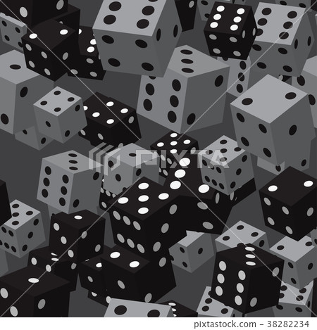 Black Grey Dice Seamless Pattern - Stock Illustration [38282234] - PIXTA