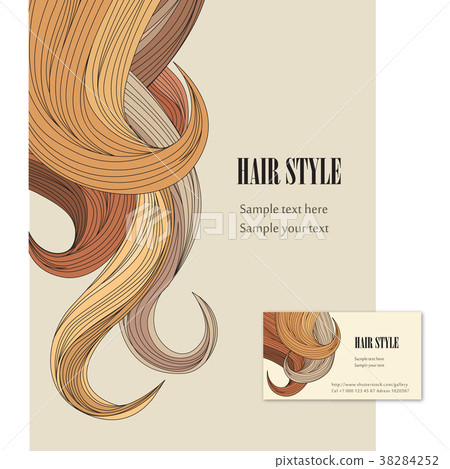 Hair style card, background. Set for beauty salon - Stock Illustration ...
