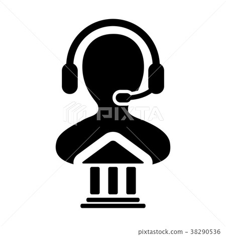 Service Icon Vector Bank Call Center Male Person-插圖素材 [38290536] - PIXTA圖庫