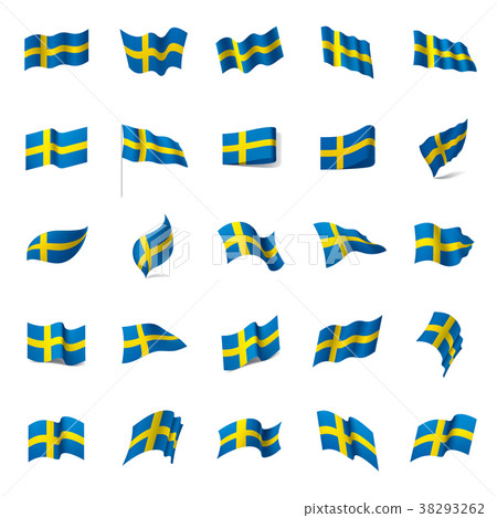 Sweden flag, vector illustration - Stock Illustration [38293262] - PIXTA