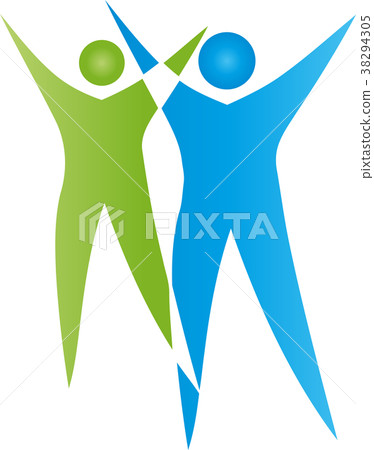 Two person, couple, logo, people - Stock Illustration [38294305] - PIXTA