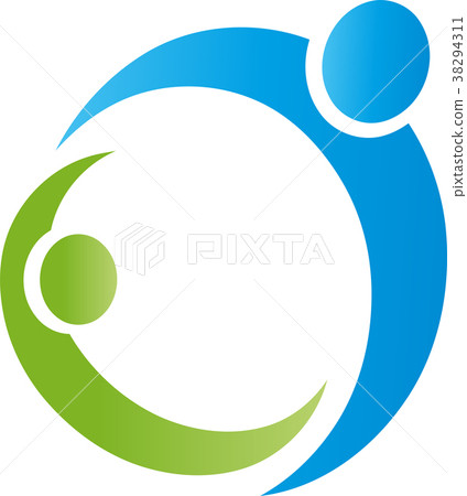 Two person, couple, logo, people - Stock Illustration [38294311] - PIXTA