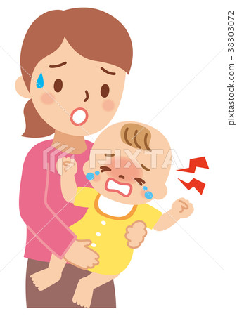 Baby and mother crying - Stock Illustration [38303072] - PIXTA