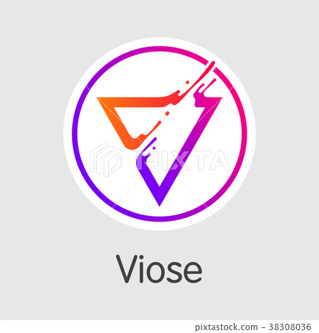 Voise Cryptographic Currency Coin. Vector Element - Stock Illustration ...