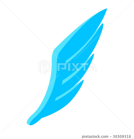 Cyan wing icon, isometric 3d style - Stock Illustration [38309318] - PIXTA