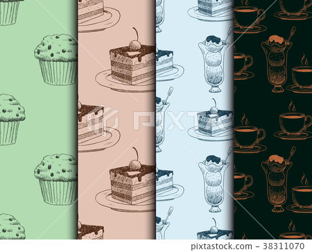 Food sketch vector natural menu restaurant fresh - Stock Illustration ...