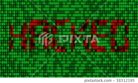 hack concept with binary code. glowing digital - Stock Illustration ...