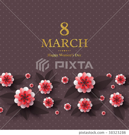 March 8 greeting card. - Stock Illustration [38323286] - PIXTA