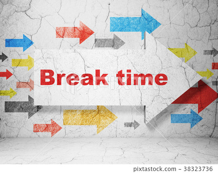 Timeline concept: arrow with Break Time on grunge - Stock Illustration ...