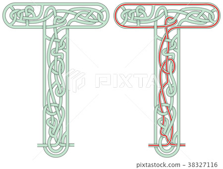 Maze letter T - Stock Illustration [38327116] - PIXTA