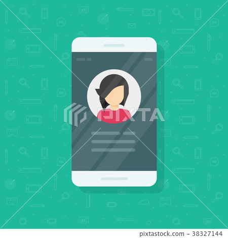 Personal info data on mobile phone vector - Stock Illustration ...