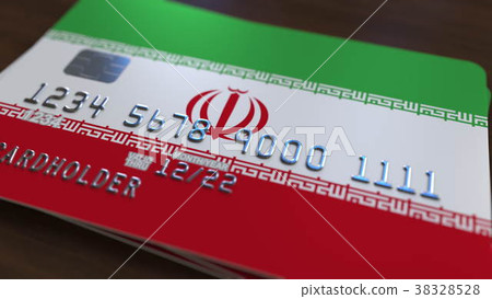 Plastic bank card featuring flag of Iran. National-插圖素材 [38328528 ...