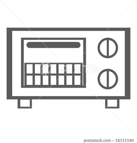 Oven toaster oven illustration icon - Stock Illustration [38331590] - PIXTA